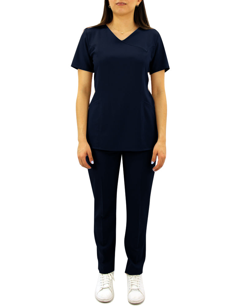 Conjunto azul marino con spandex para Mujer – Uniformes Sozu